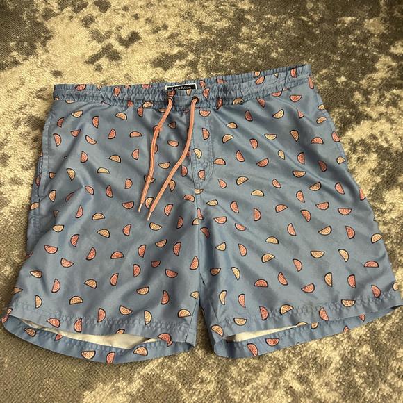 Club Room | Swim | Club Room Mens Light Blue Watermelon Pattern Swim ...